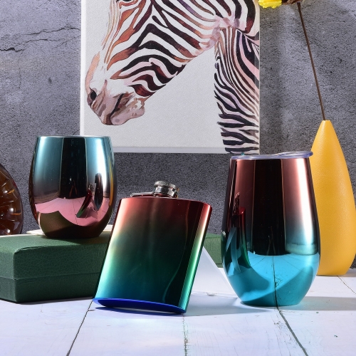 Gradational Electroplating Series Rainbow Plating Egg Cup Double Wall ...