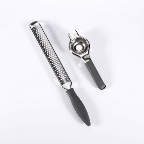 Long Handle Stainless Steel Grater Cheese Grater With Grey Handle Lemon ...